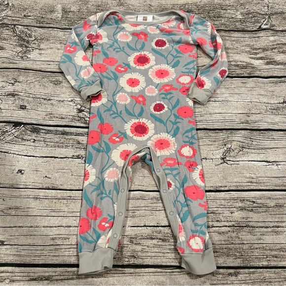 Tea Collection | One Pieces | Tea Collection Sleeper In Grey And Floral ...